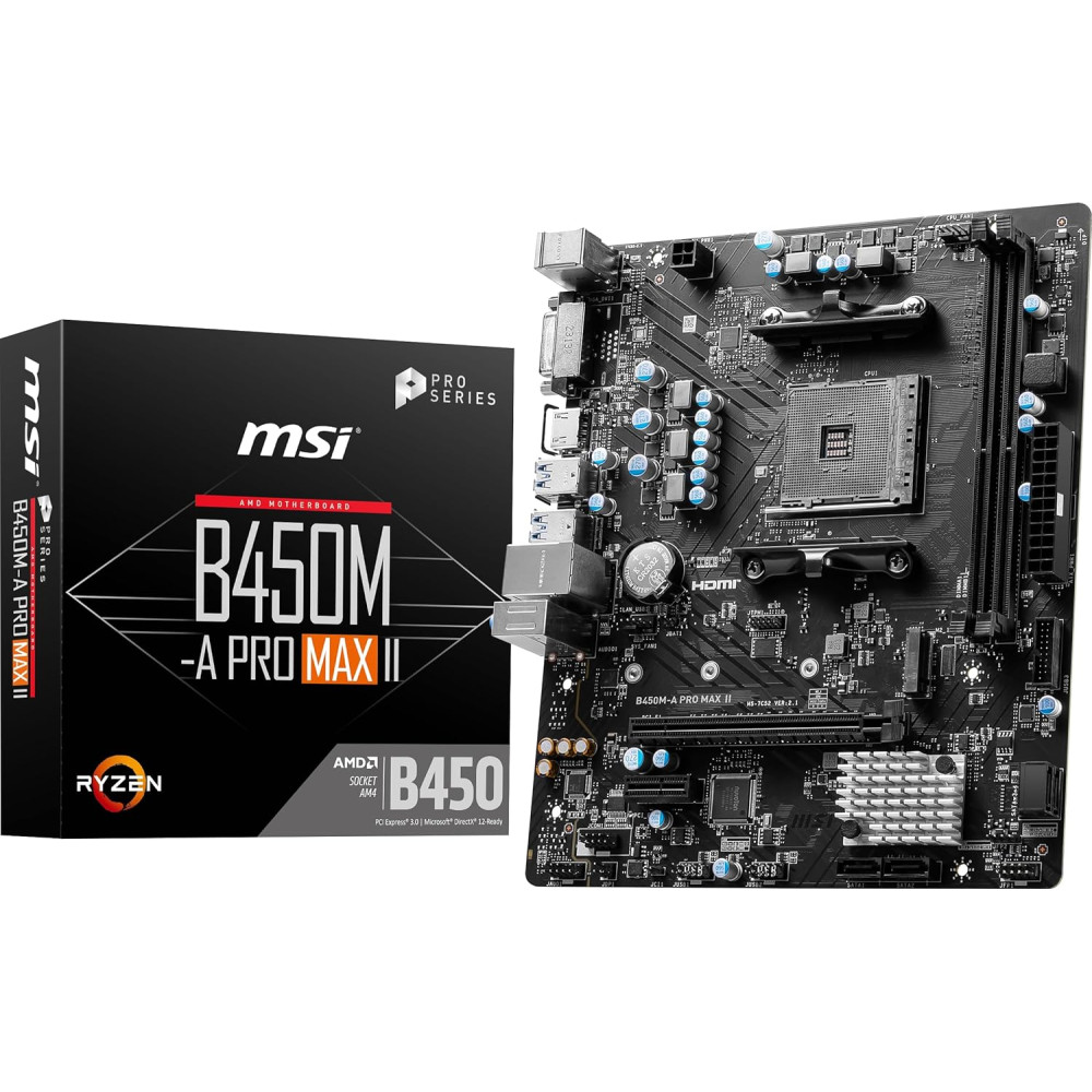AMD Motherboards : Buy MSI B450M-A PRO MAX II AM4 AMD Micro ...