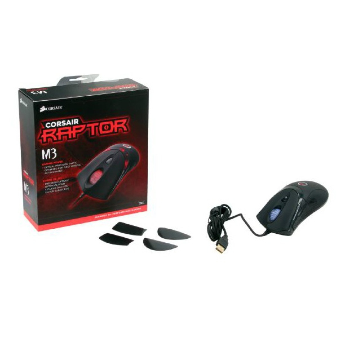 Buy Corsair Raptor M3 Black 6 Buttons 1 x Wheel USB Wired ...